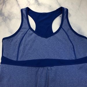 Lucy | Tops | Lucy Heathered Blue Mesh Racerback Athletic Tank | Poshmark